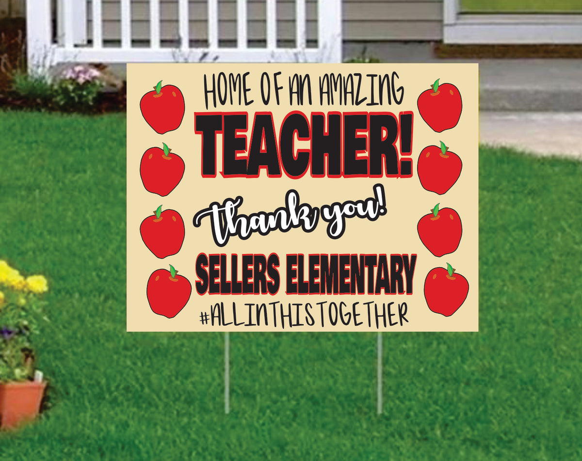 Personalized Teacher Appreciation Sign | Stamp Out