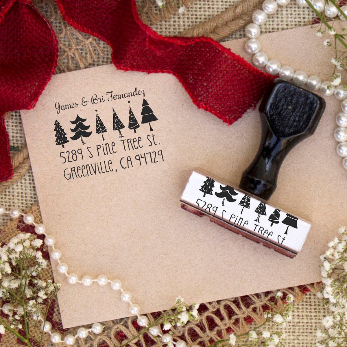 Return Address Stamp "James & Bri Fernandez" – Stamp Out