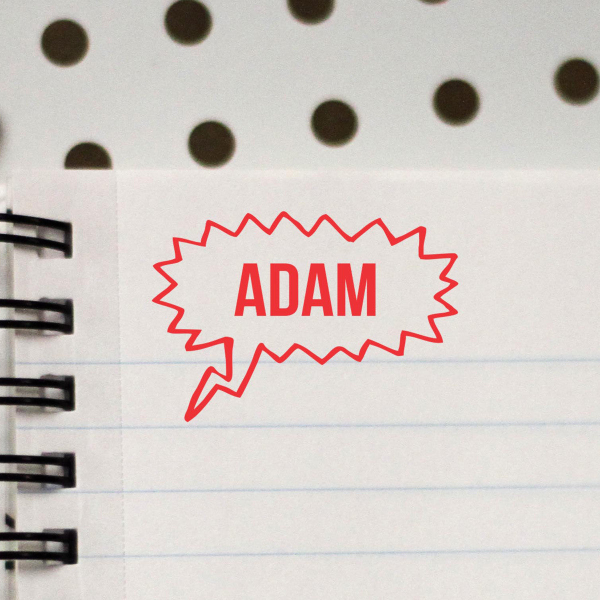 Personalized Kids Name Stamp - "Adam" Thought Bubble – Stamp Out