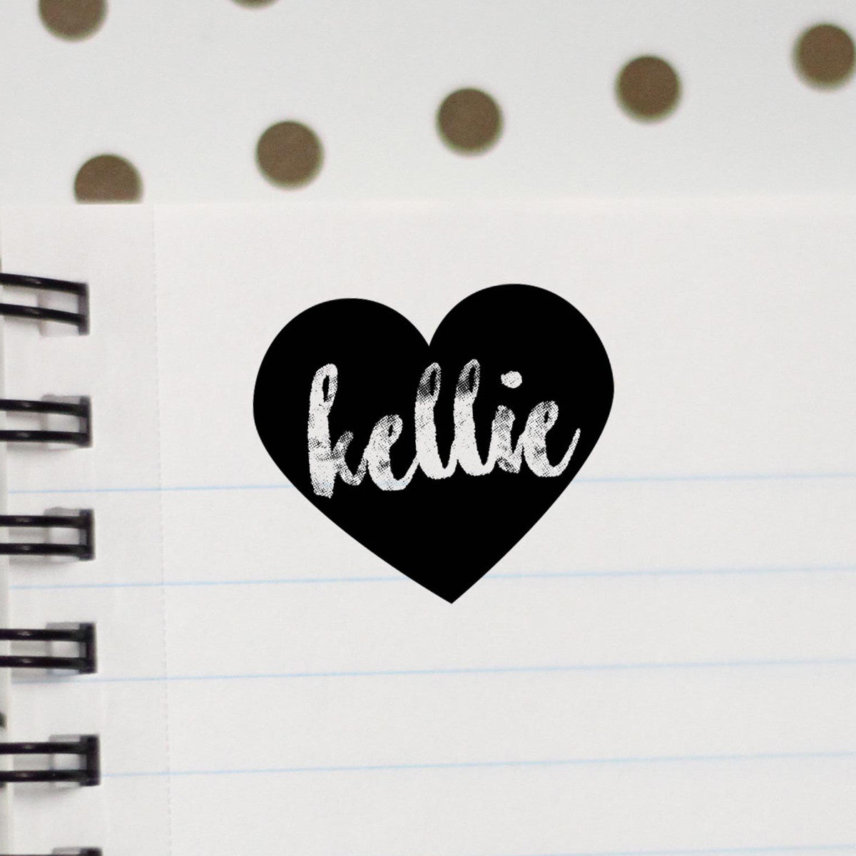 Personalized Kids Name Stamp - "Kellie" Heart – Stamp Out