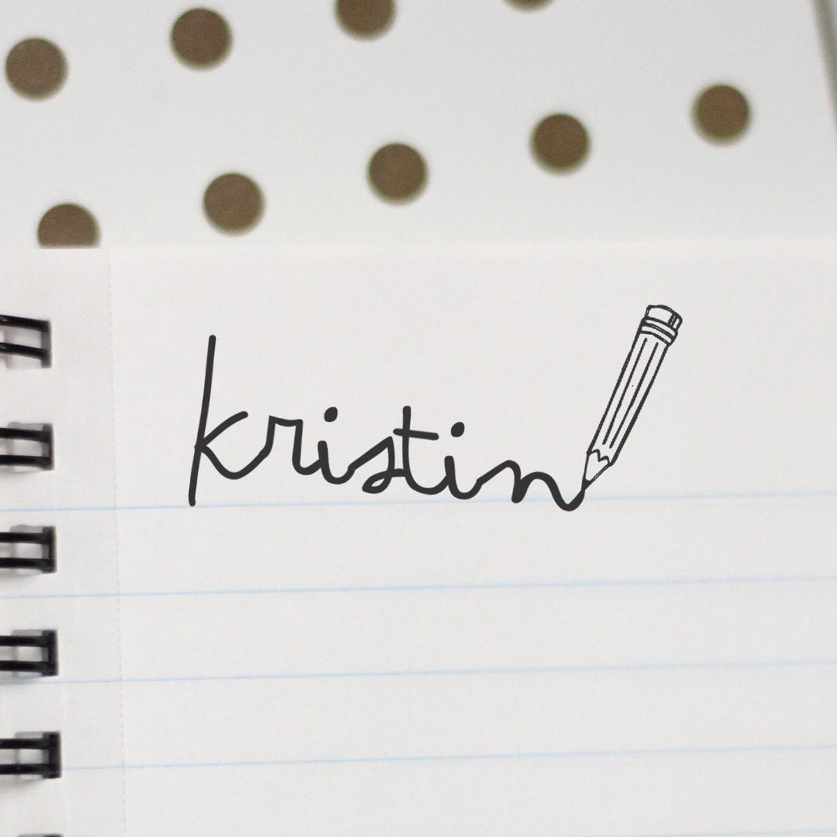 Personalized Kids Name Stamp - "Kristin" Pencil – Stamp Out