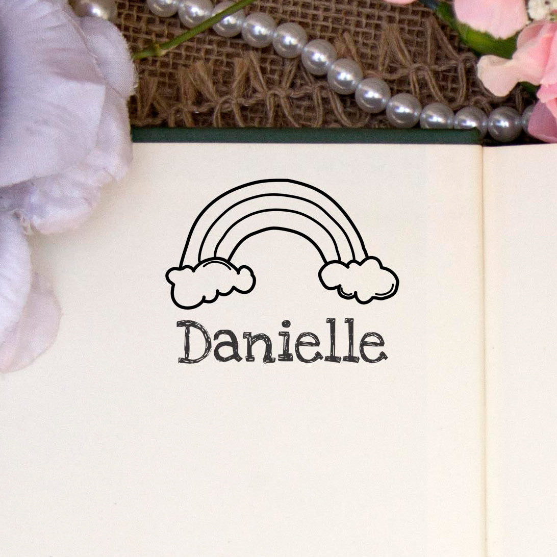 Personalized Kids Name Stamp - "Danielle" Rainbow – Stamp Out