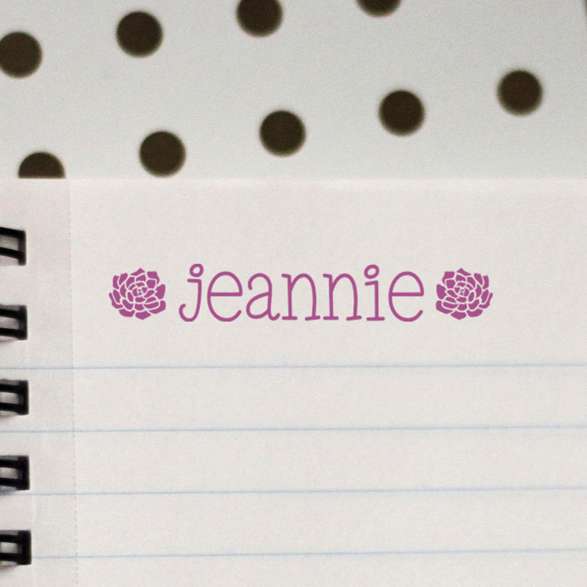 Personalized Kids Name Stamp - "Jeanie" Succulents – Stamp Out