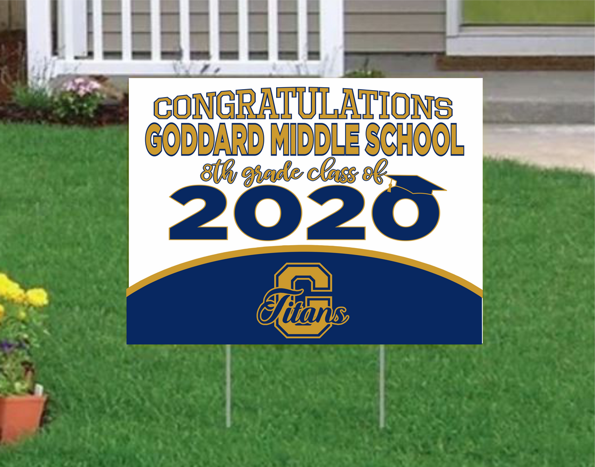 8th Grade Graduation Sign - Personalized | Stamp Out