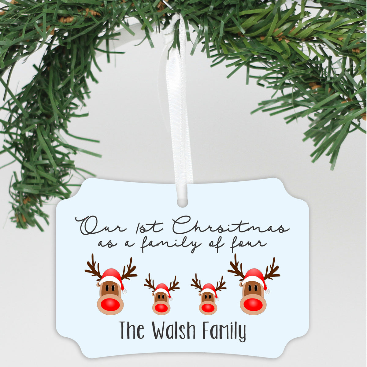Personalized Aluminum Ornament - "The Walsh Family" – Stamp Out