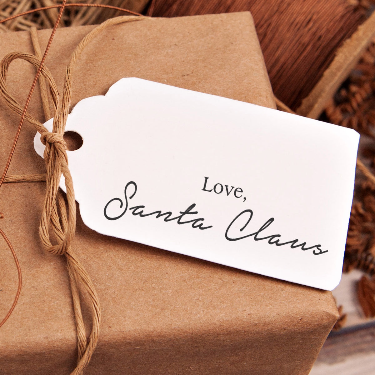 Christmas Gift Tag Stamp - "Love Santa Claus" – Stamp Out