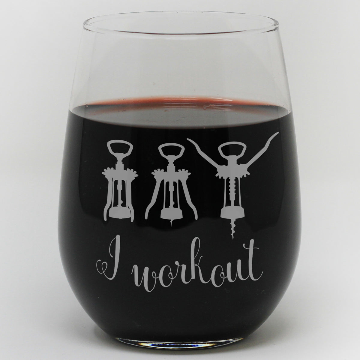 I Workout Wine Glass – Stamp Out