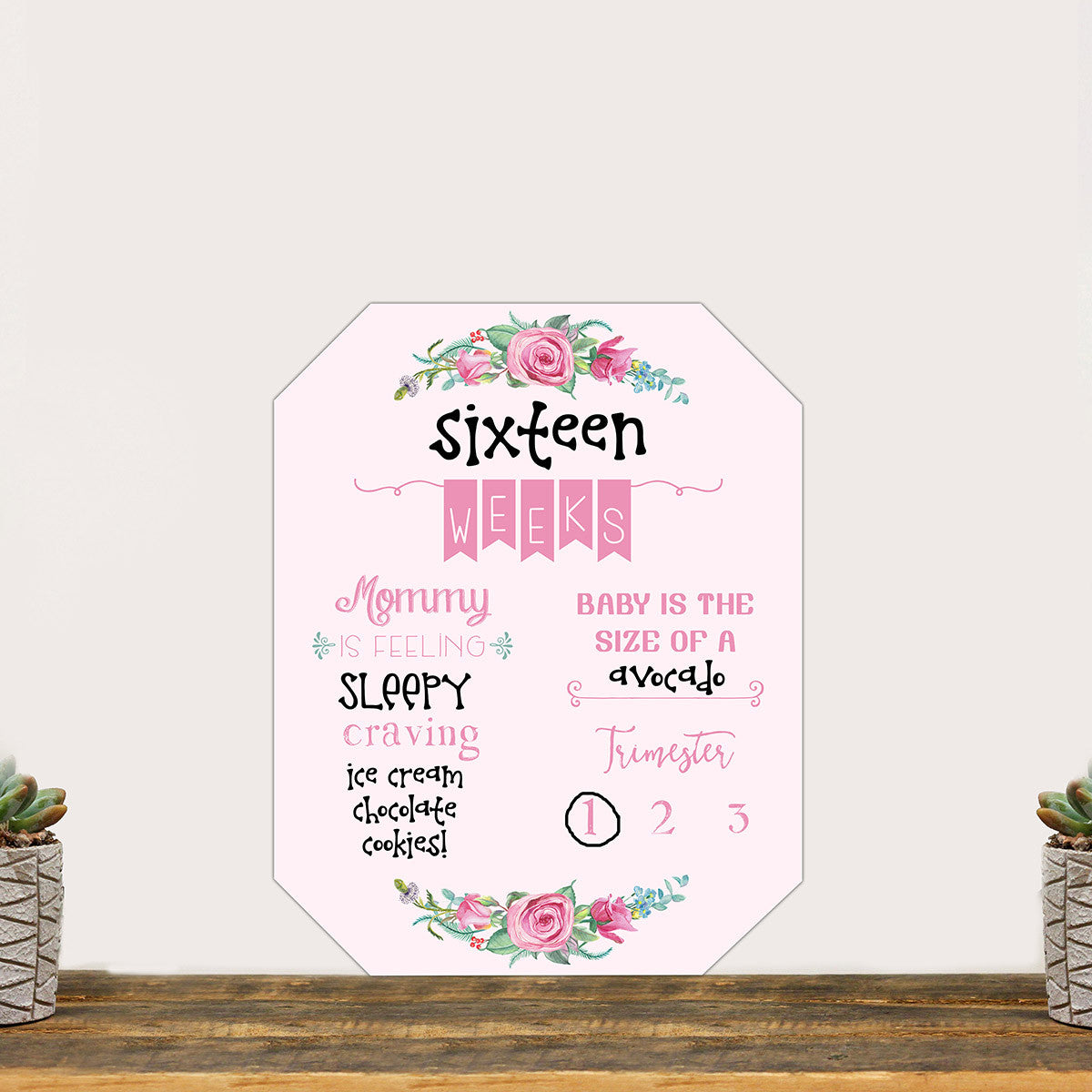 Pregnancy Countdown Whiteboard "Baby On The Way In Pink!" – Stamp Out