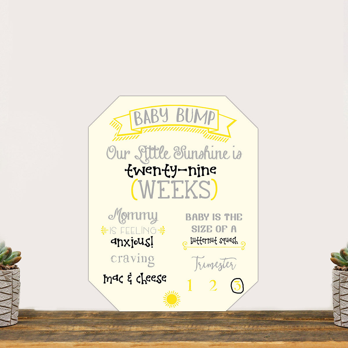 Pregnancy Countdown Whiteboard "Baby Bump" – Stamp Out