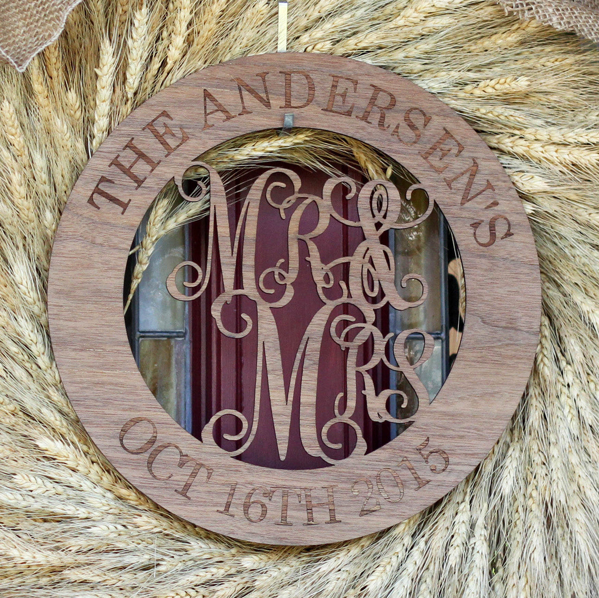 Fancy "Mr. & Mrs." Wood Sign – Stamp Out