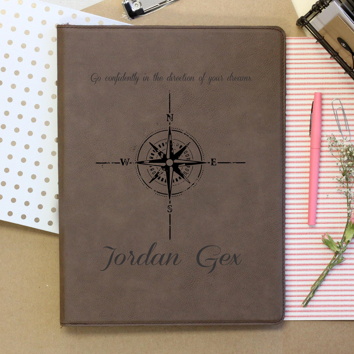 Note Pad Compass With Name – Stamp Out