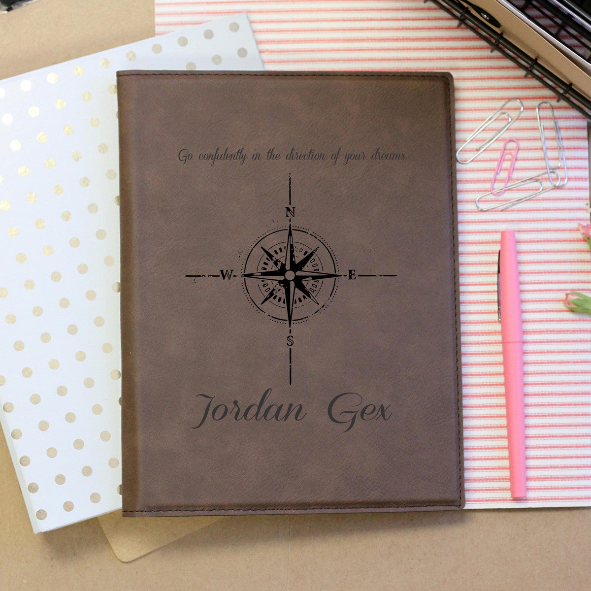 Note Pad Compass With Name – Stamp Out