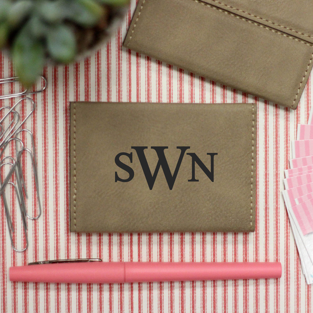 Business Card Holder Name "SWN Monogram" – Stamp Out