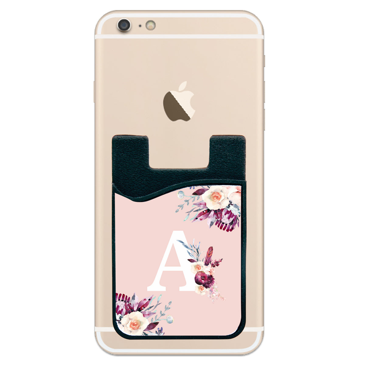 Phone Wallet - Floral Design Initial – Stamp Out