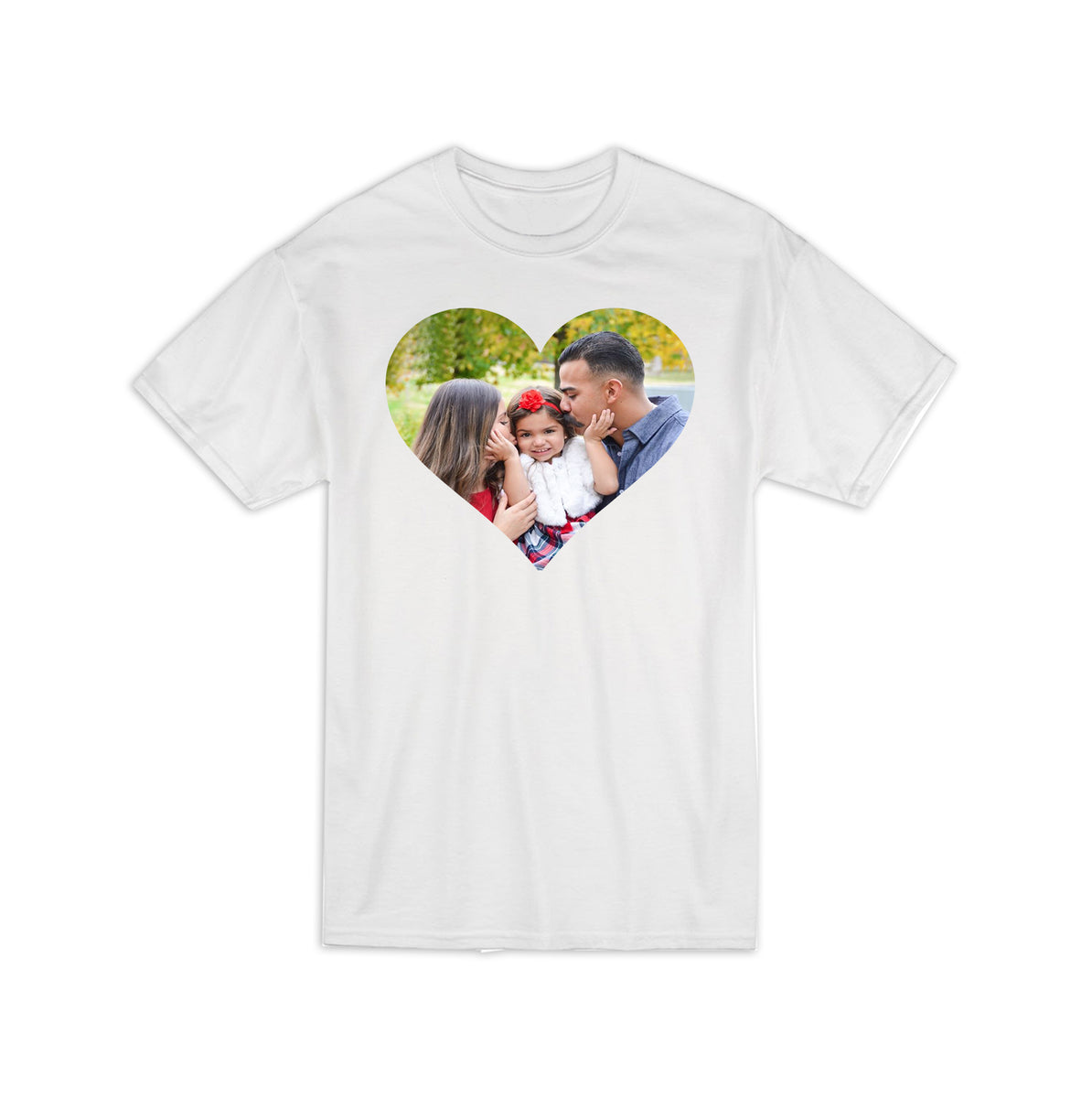 Custom Photo T-Shirt (Heart Design) | Personalized Face Shirt – Stamp Out